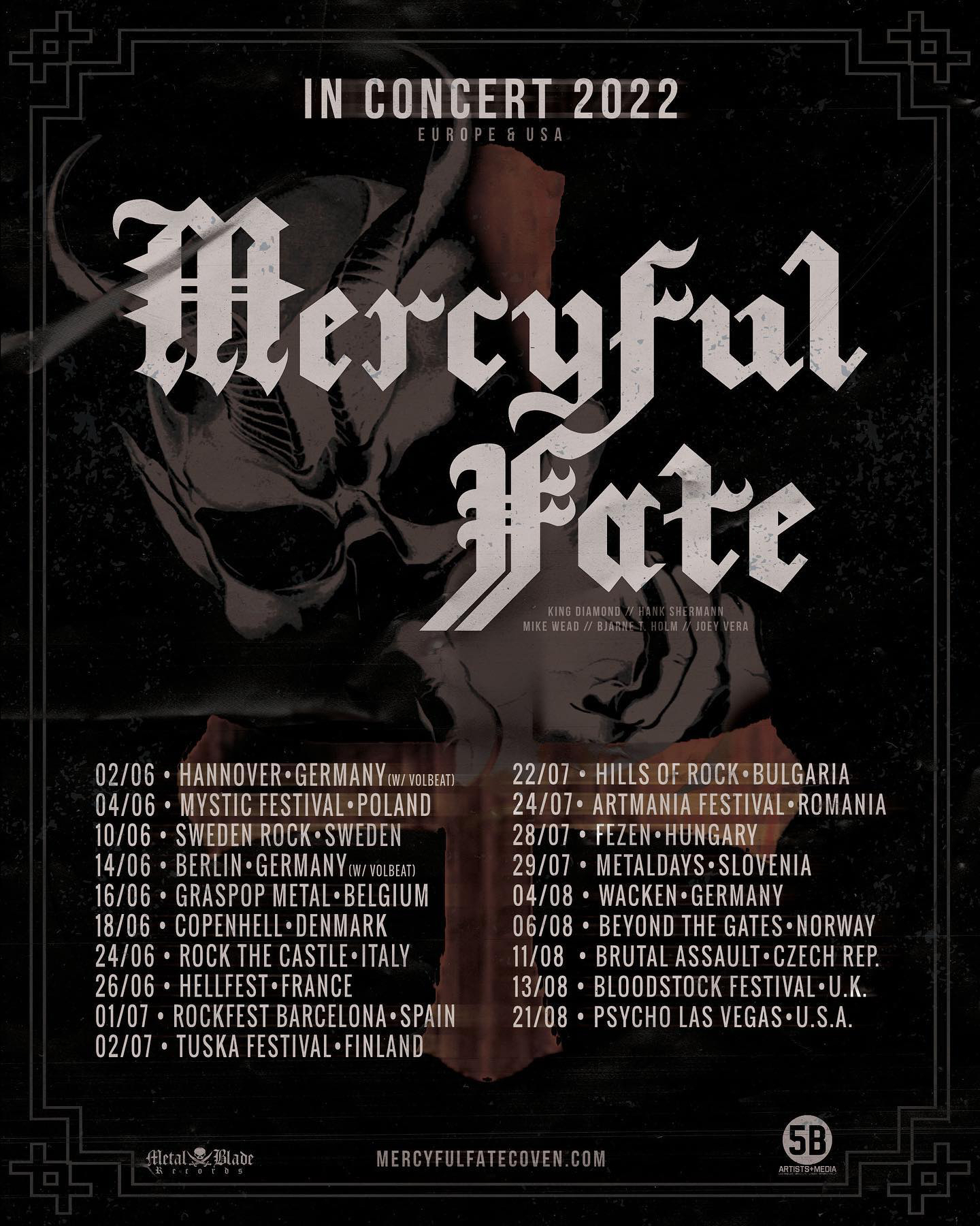 MERCYFUL FATE: In Concert 2022 - MY REVELATIONS
