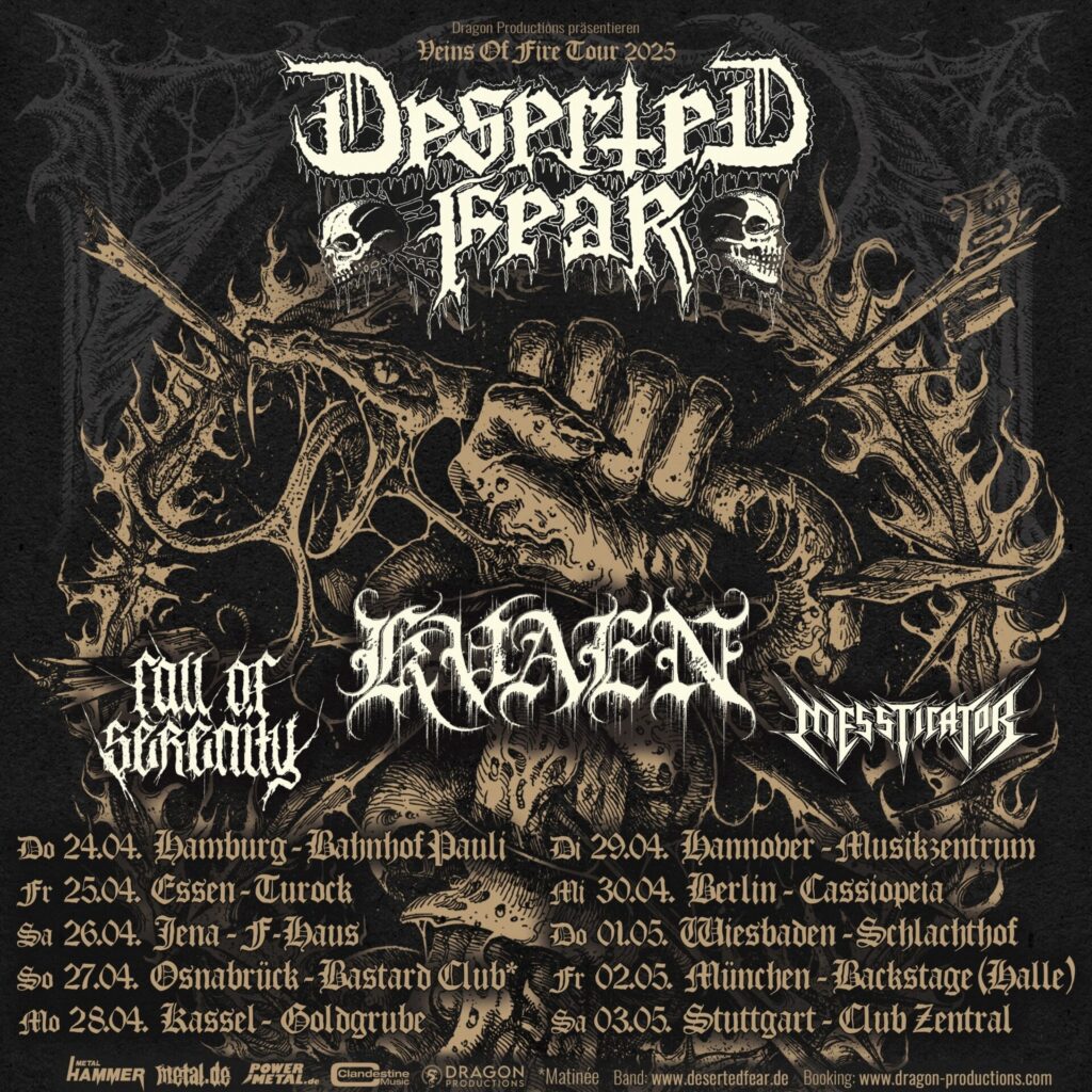 DESERTED FEAR: Gehen ab April auf die "Veins Of Fire Tour 2025"! - MY ...